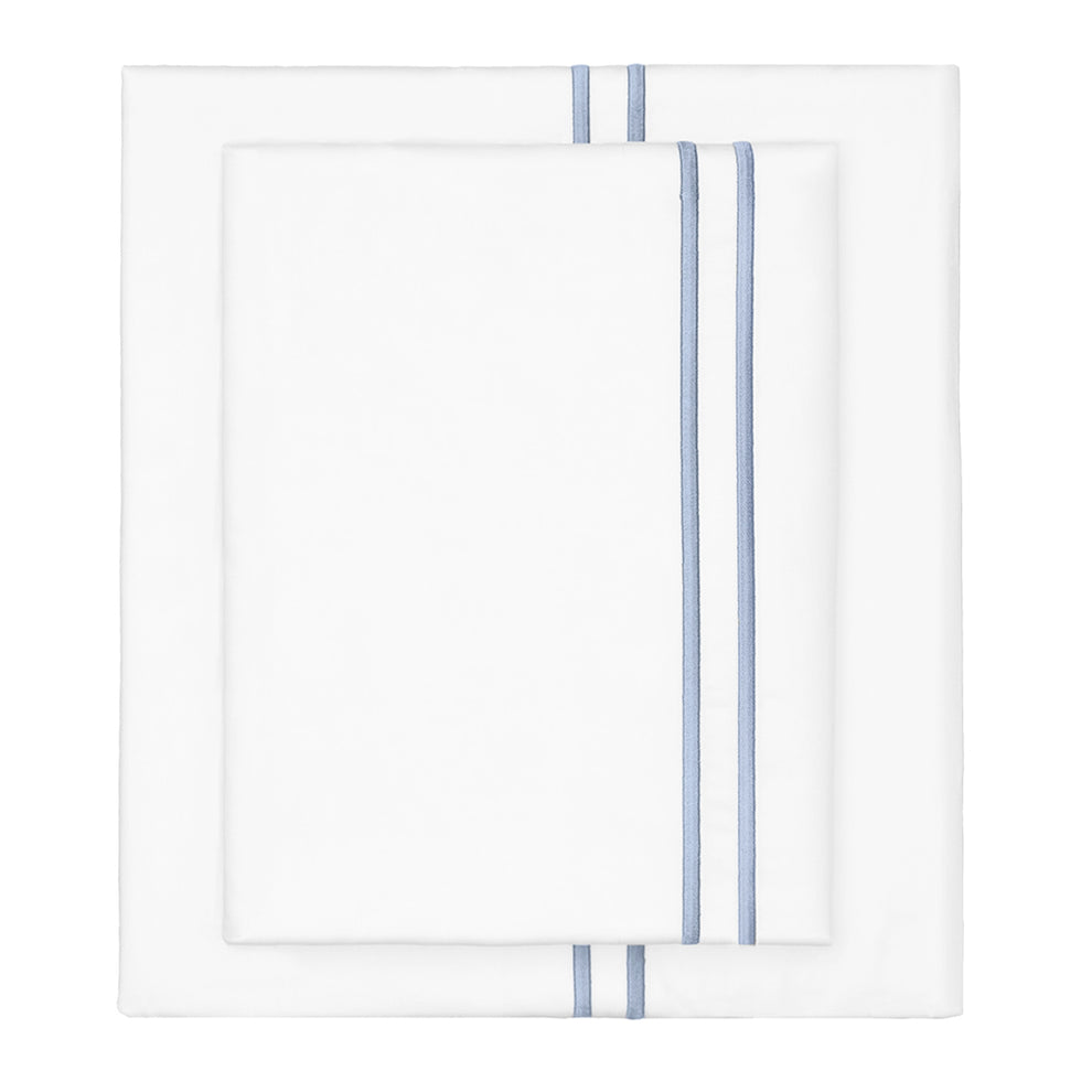 Cornflower Blue Embroidered Sheets | Designer Cornflower Blue Sheet ...