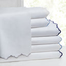 Coastal Blue Scalloped Embroidered Pillowcase Pair – Crane & Canopy