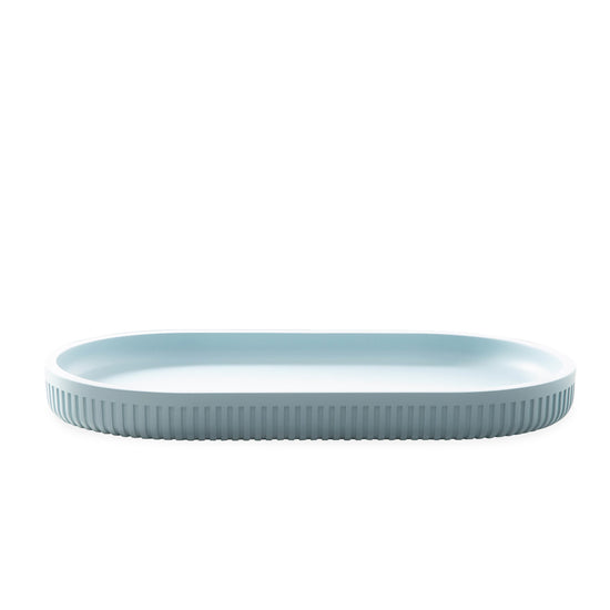 Modern Ribbed Blue Bath Accessories, Tray – Crane & Canopy