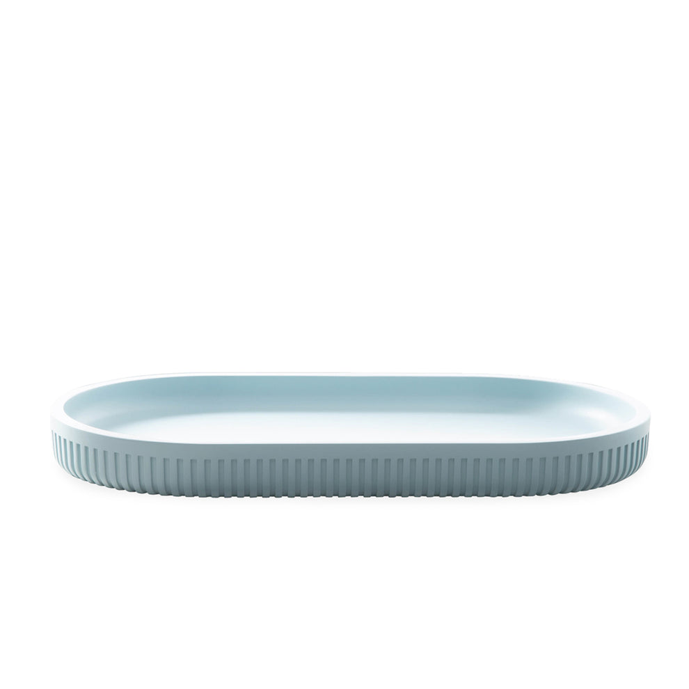 Modern Ribbed Blue Bath Accessories, Tray – Crane & Canopy