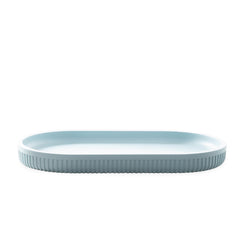 Modern Ribbed Blue Bath Accessories, Tray | Crane & Canopy