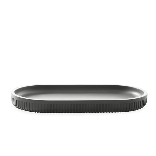 The Modern Ribbed Grey Bath Accessories – Crane & Canopy