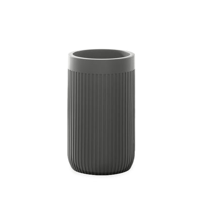 The Modern Ribbed Grey Bath Accessories | Crane & Canopy