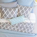 French Blue Cotton Quilt and Sham | Diamond French Blue Quilt – Crane ...
