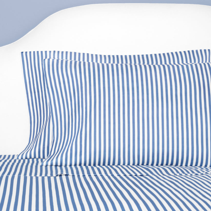 Capri Blue Striped Fitted Sheet – Crane & Canopy