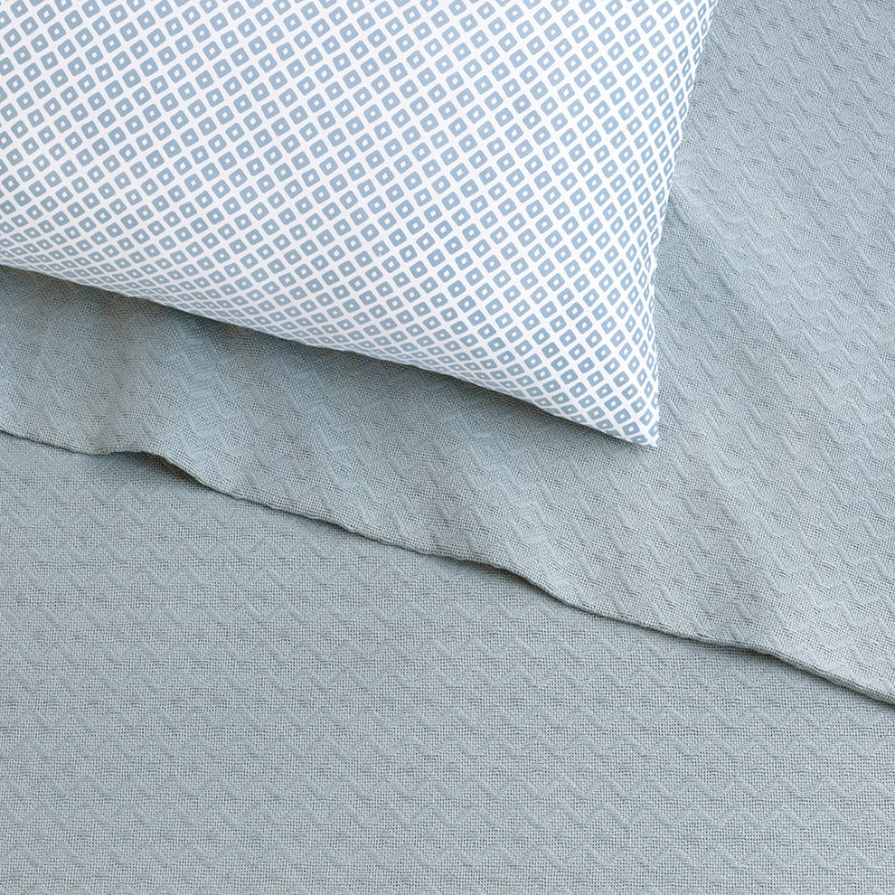 French Blue Diamonds Throw Pillow – Crane & Canopy