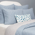 French Blue Cotton Quilt and Sham | Diamond French Blue Quilt – Crane ...