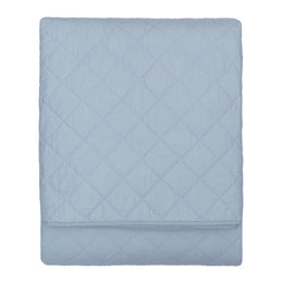 French Blue Cotton Quilt and Sham | Diamond French Blue Quilt – Crane ...