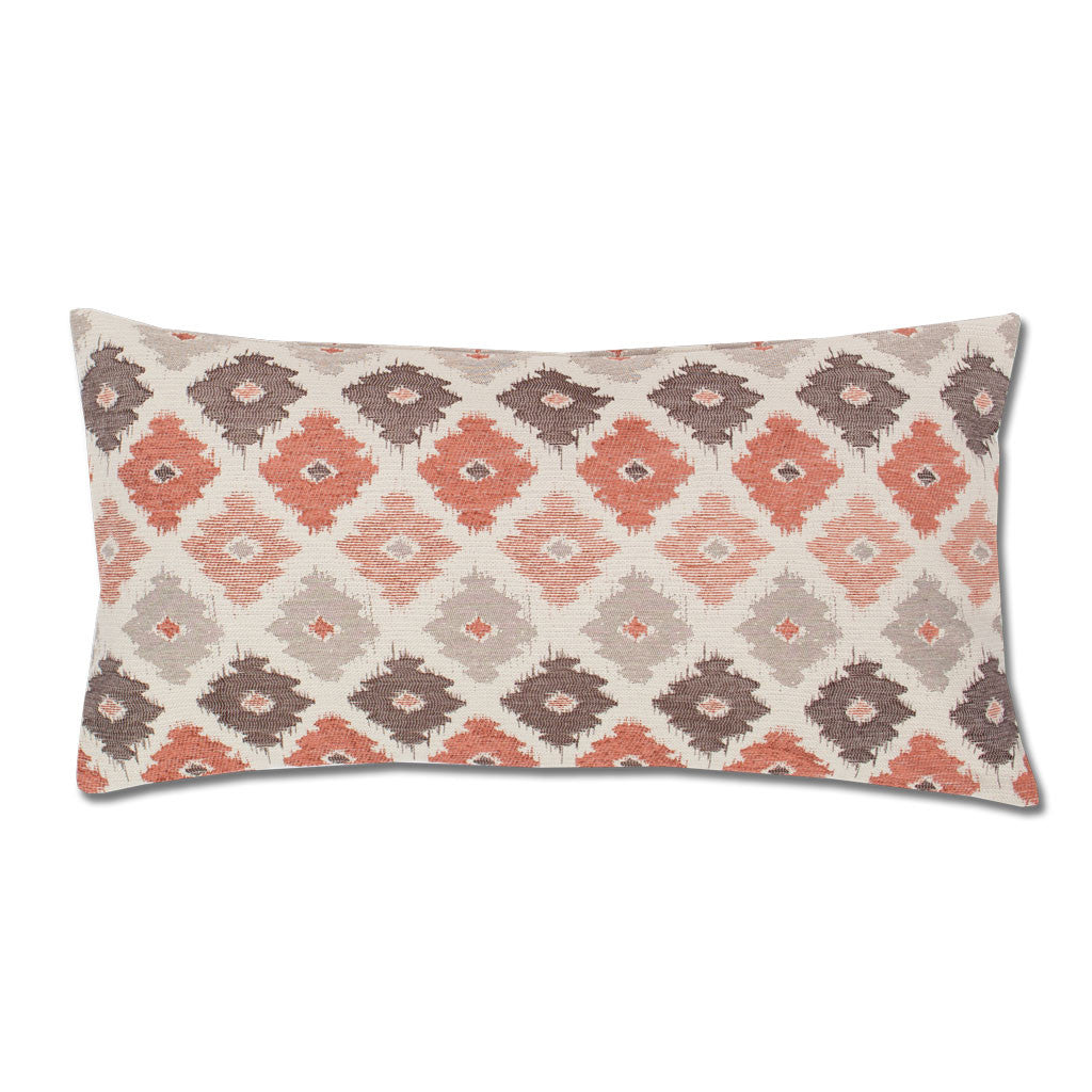 Coral and Brown Flowers Throw Pillow – Crane & Canopy