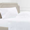 Bright White 400 Thread Count Percale Cotton Sheet Set (Fitted, Flat ...