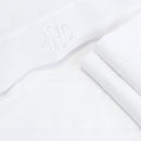 Bright White 400 Thread Count Percale Cotton Sheet Set (Fitted, Flat ...