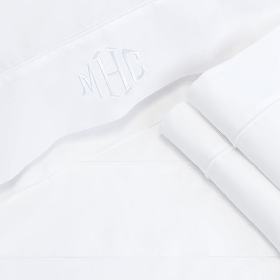 Bright White 400 Thread Count Percale Cotton Fitted Sheet – Crane & Canopy
