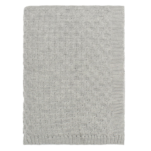 The Light Grey Textured Honeycomb Merino Wool Throw – Crane & Canopy