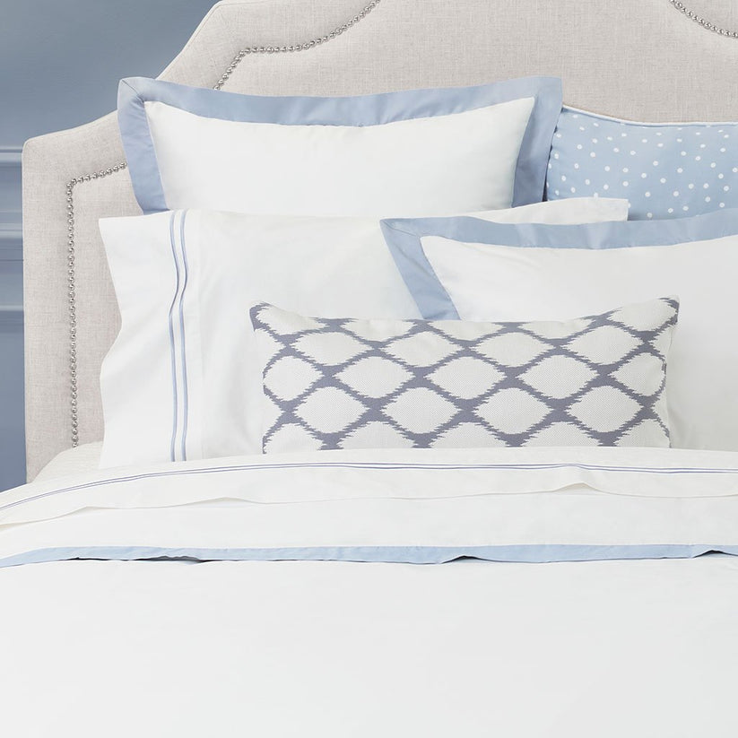 The Linden French Blue Border Duvet Cover – Crane & Canopy