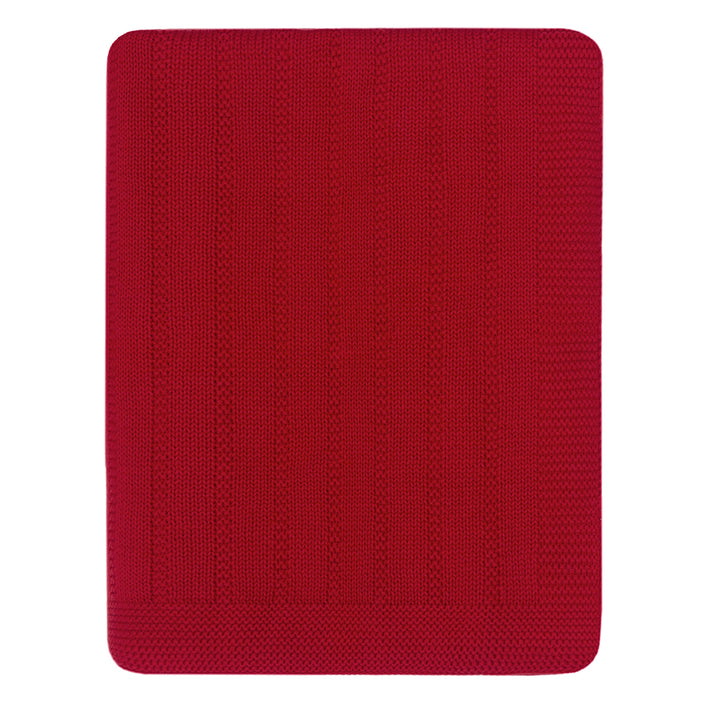 The Red Border Ribbed Knit Throw – Crane & Canopy