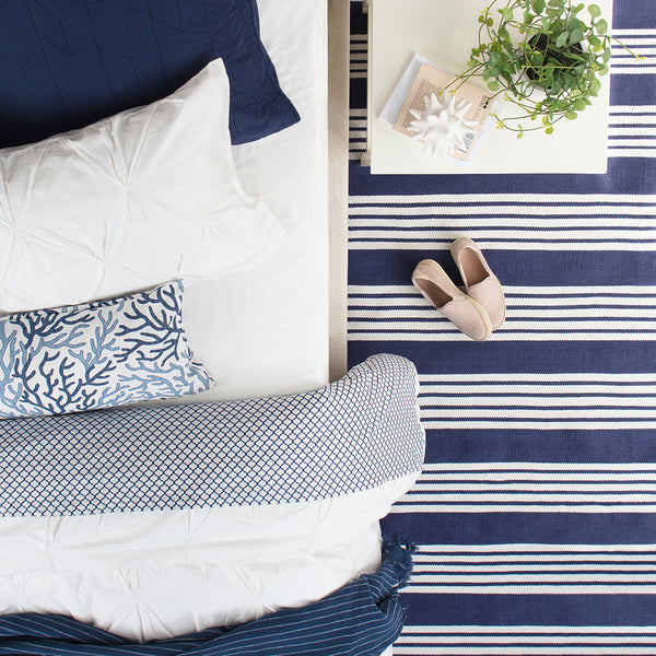 Blue Stripe Rug | The Huntington Coastal Stripe Rug – Crane & Canopy