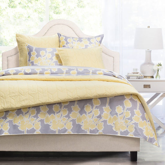 Yellow Cotton Quilt and Sham | Chevron Yellow – Crane & Canopy