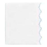 Light Blue Scalloped Embroidered Flat Sheet – Crane & Canopy