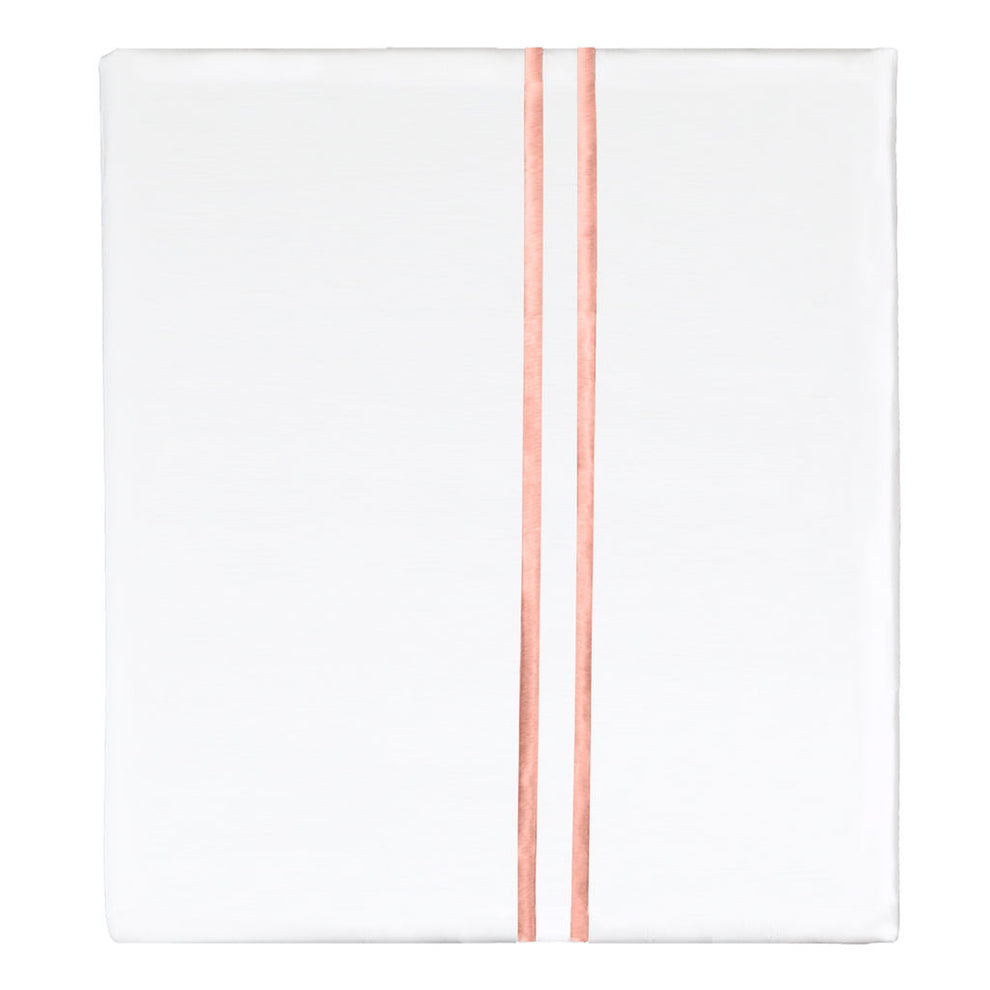 Coral Lines Embroidered Flat Sheet – Crane & Canopy